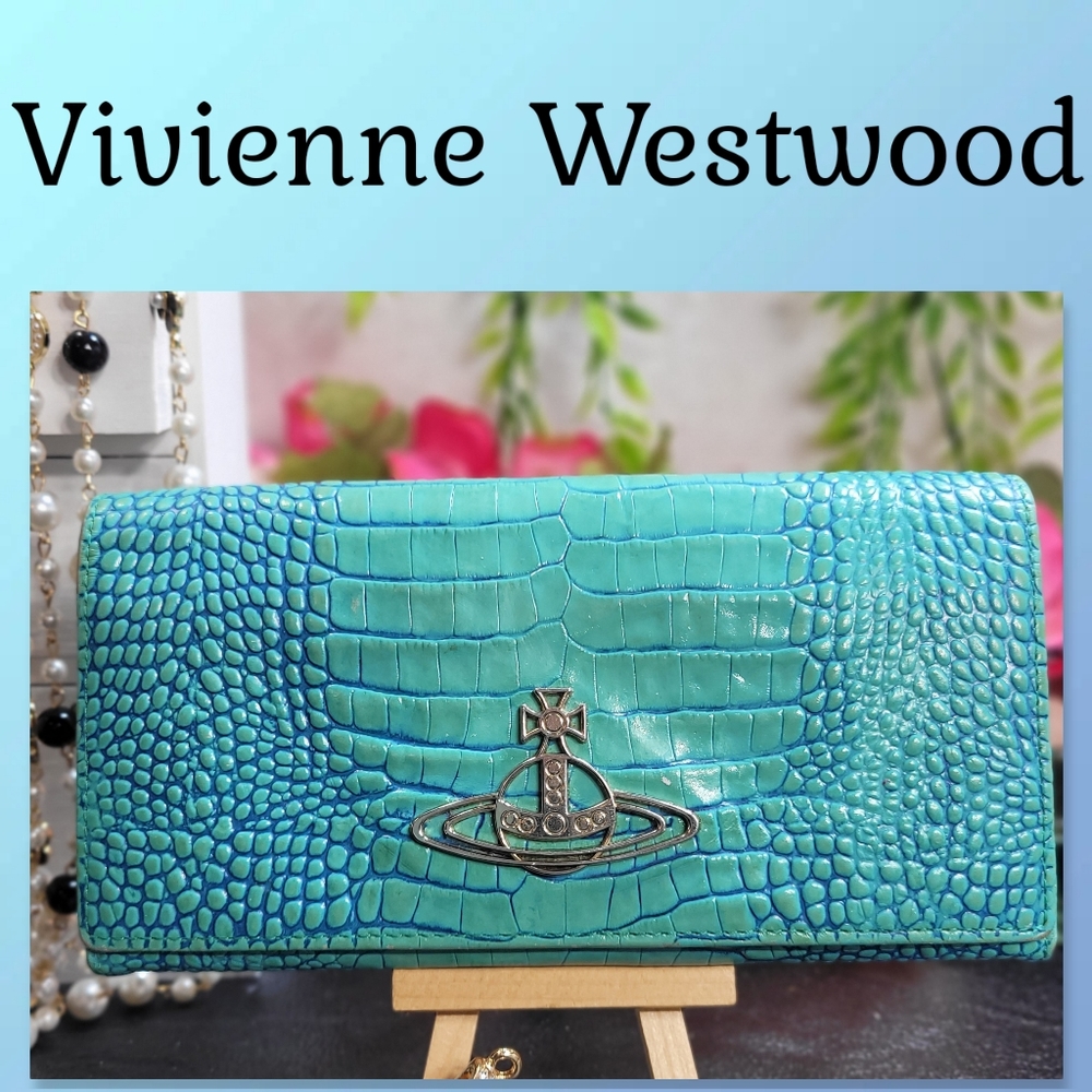 Authentic Vivienne Westwood Crocodile-Embossed Long W… - Gem